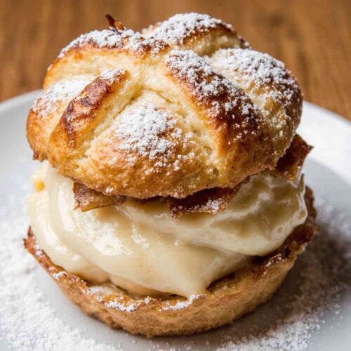 Special Italian Cream Puffs with Custard Filling