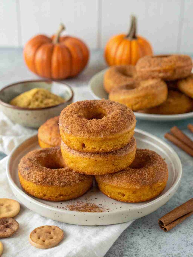 Baked Pumpkin Donuts - Healthy Fall Treats