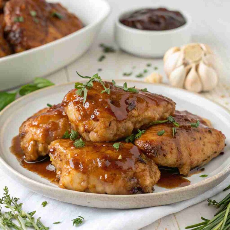 Slow Cooker Brown Sugar Garlic Chicken - Sweet & Savory