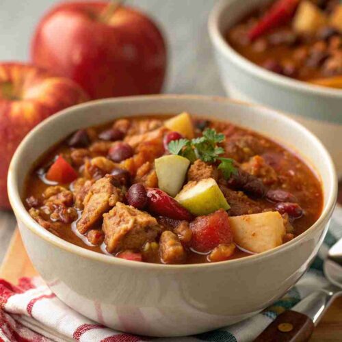 Turkey Apple Chili - Sweet & Savory Recipe