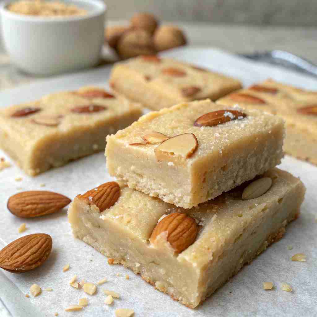 Almond Marzipan Cookie Bars – Soft, Nutty Bars