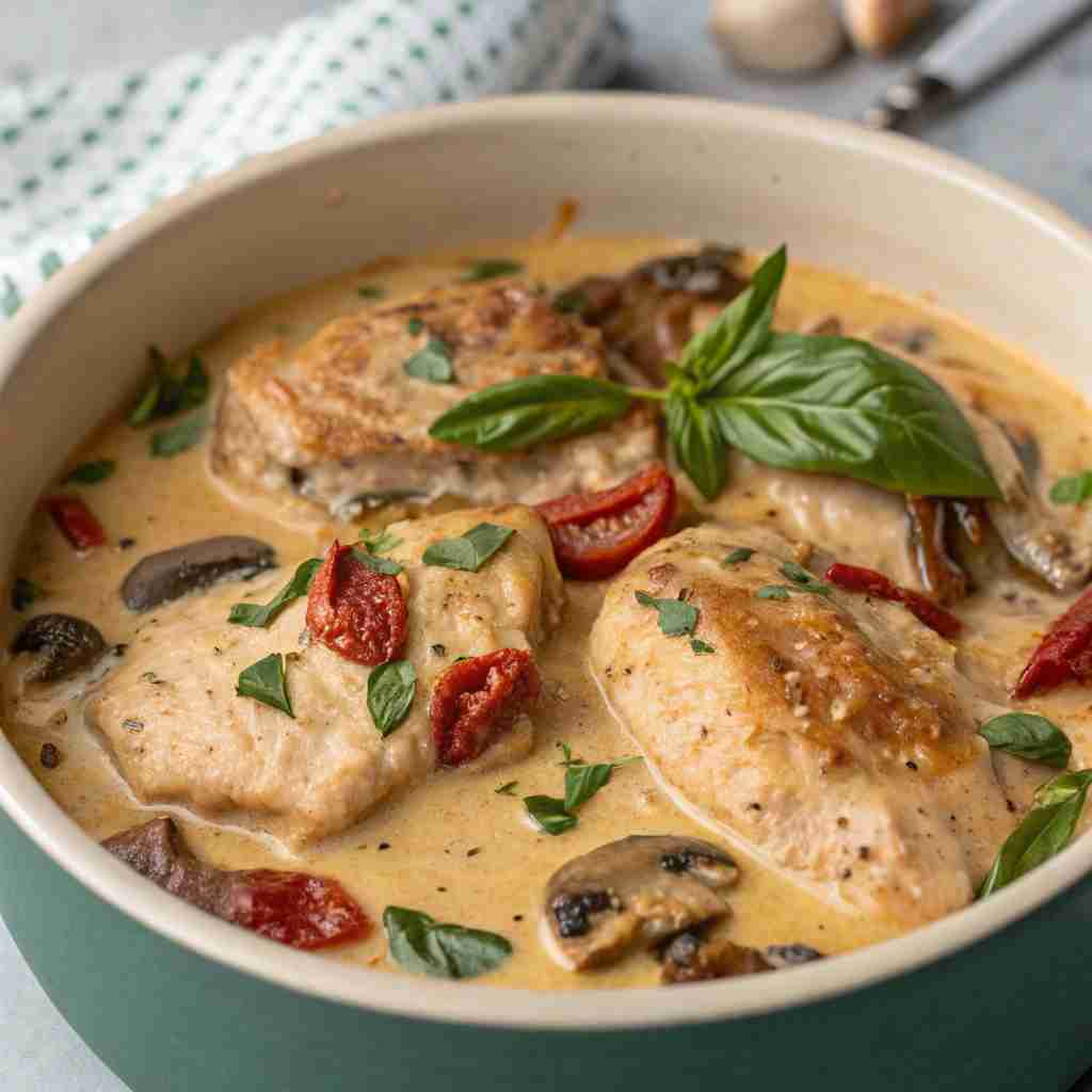 Slow Cooker Creamy Tuscan Chicken Recipe