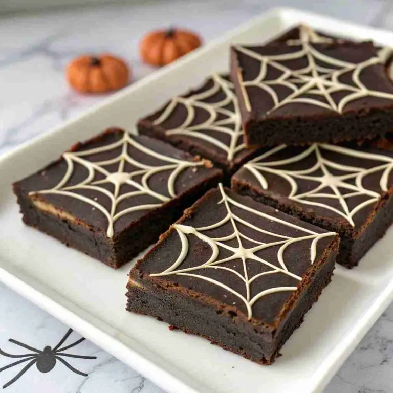 Spooky Spiderweb Brownies – Easy Halloween Treat