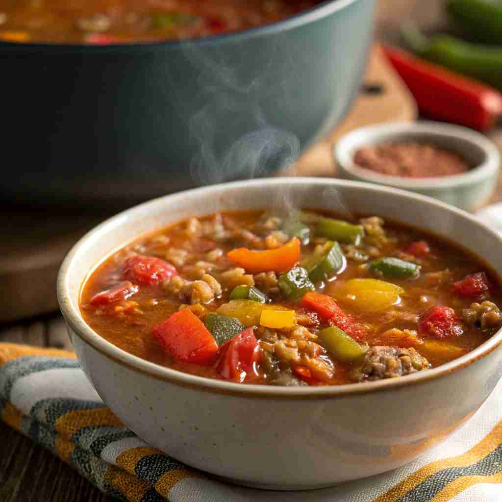 Stuffed Pepper Soup (Crockpot) Recipe