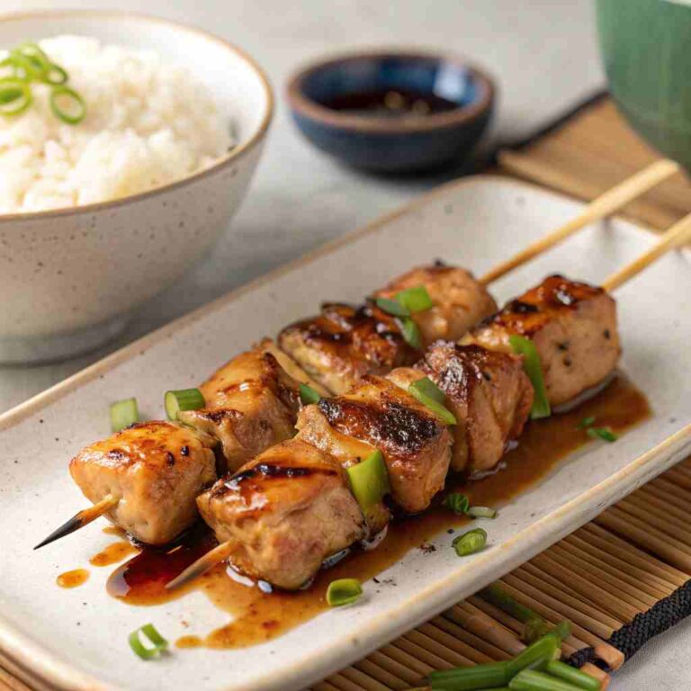 Japanese Chicken Yakitori Recipe - Grilled Skewers