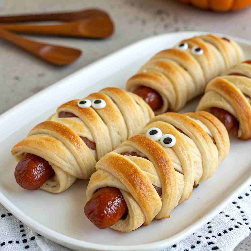 Mummy Dogs recipe - Halloween Potluck Ideas for Work