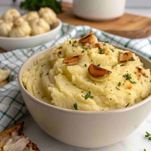 Roasted Garlic Mashed Potatoes - Thanksgiving recipe