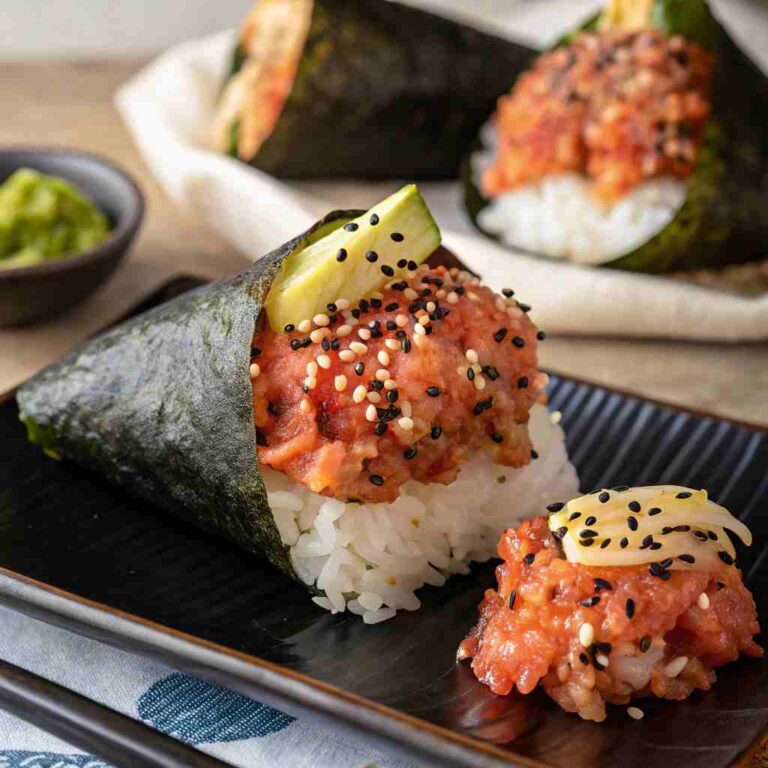 Spicy Tuna Onigiri - Japanese Rice Balls with Kick