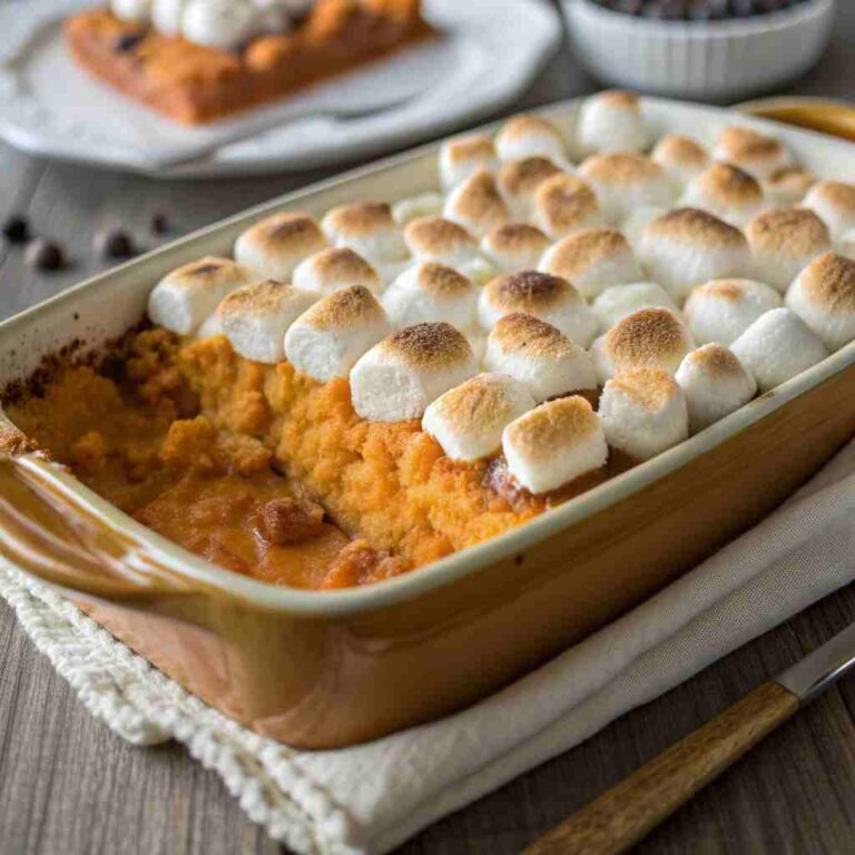 Sweet Potato Casserole with Marshmallow - Classic Southern Recipe
