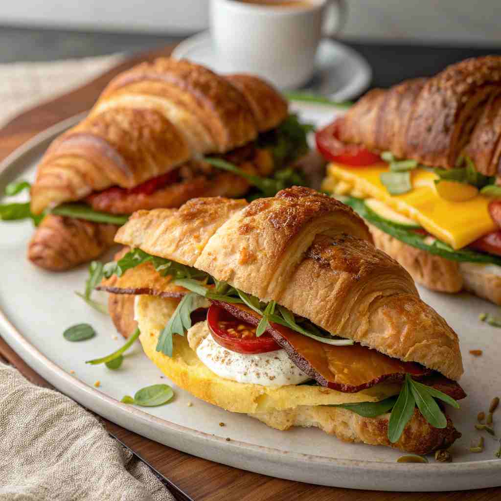 Breakfast Croissant Sandwiches - Buttery Morning Meal