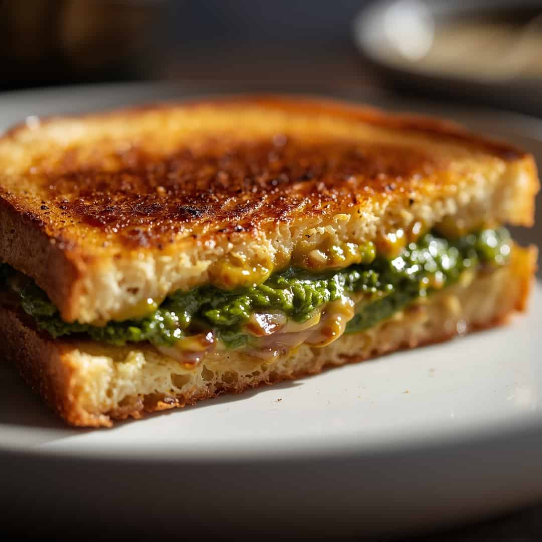 Best Pesto Grilled Cheese