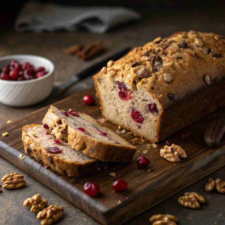 Cranberry Walnut Bread - Holiday Quick Bread