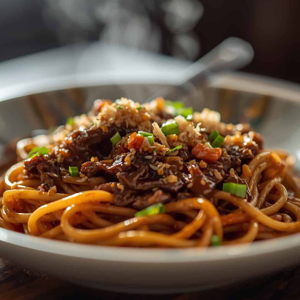 Sticky Beef Noodles