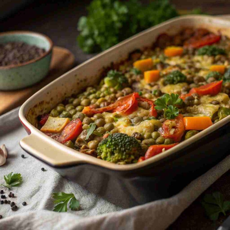 Very Veggie Lentil Bake - Hearty Casserole Recipe