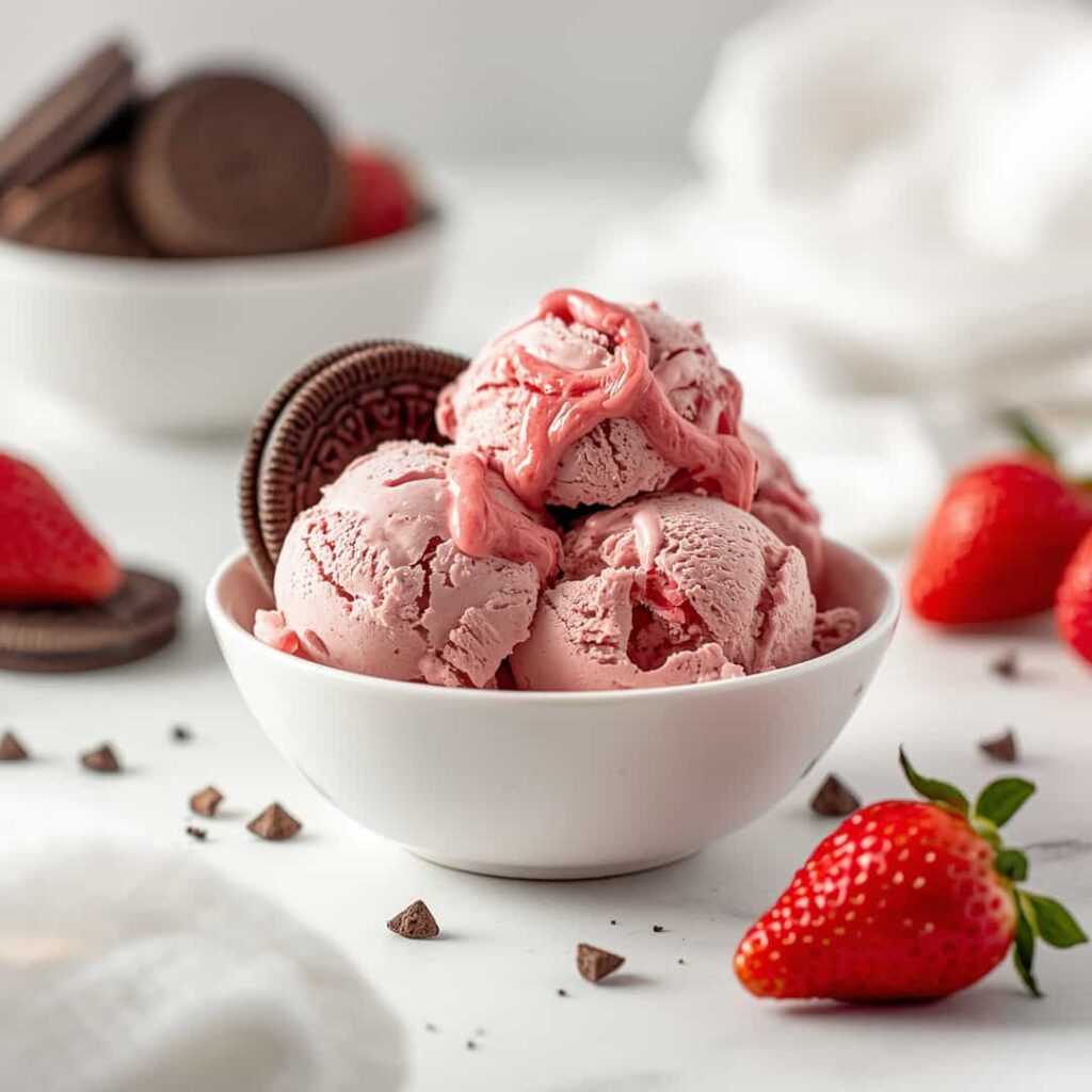 Strawberry Oreo Ice Cream